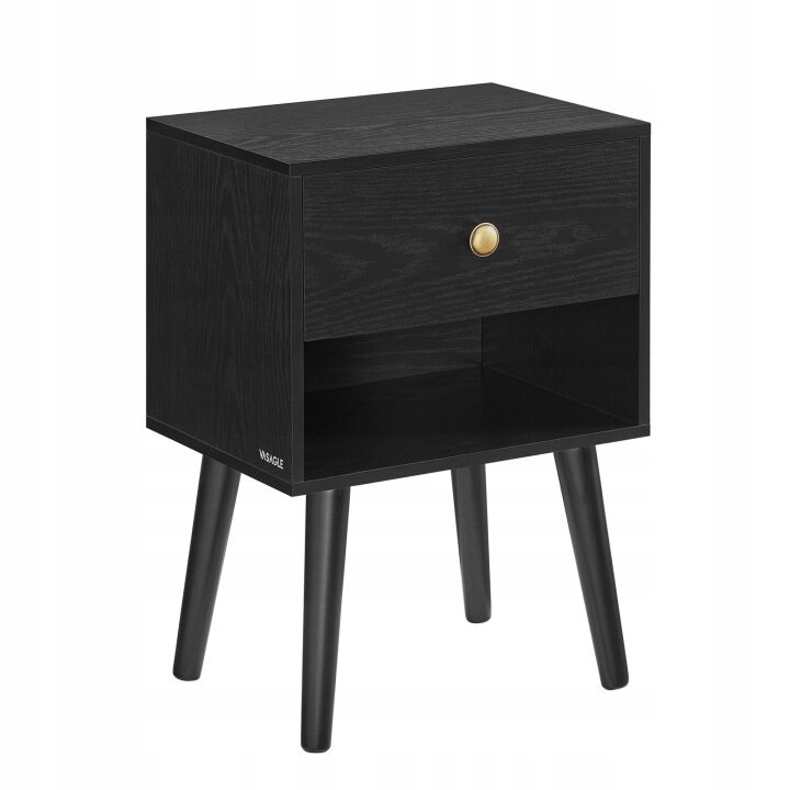 Прикроватная тумбочка SONGMICS 55 x 39 см, цвет черный, LET655B56
