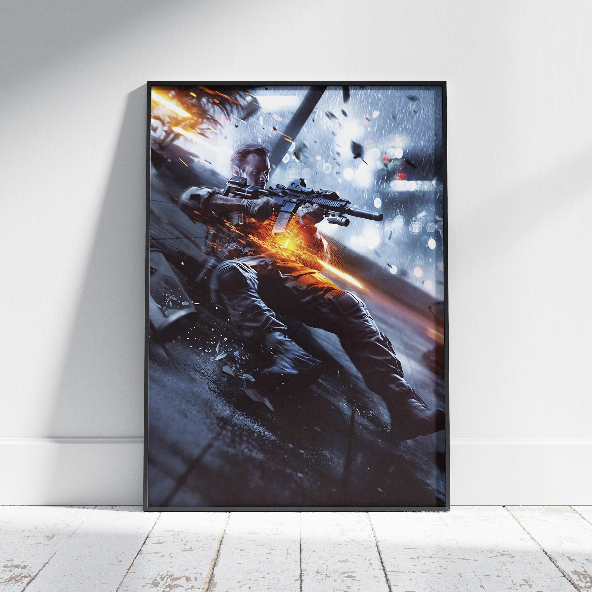 Плакат на стену для интерьера Бателфилд (Battlefield 4 - 6) - Постер по игре формата А3 (30x42 см)