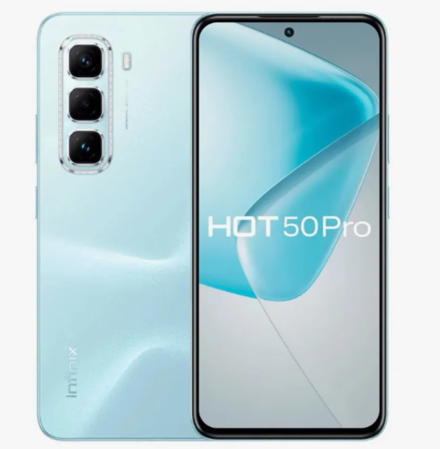 Смартфон Infinix Hot 50 Pro 8/256 Гб, Ростест, Dual nano SIM, голубой, б/у, уценка