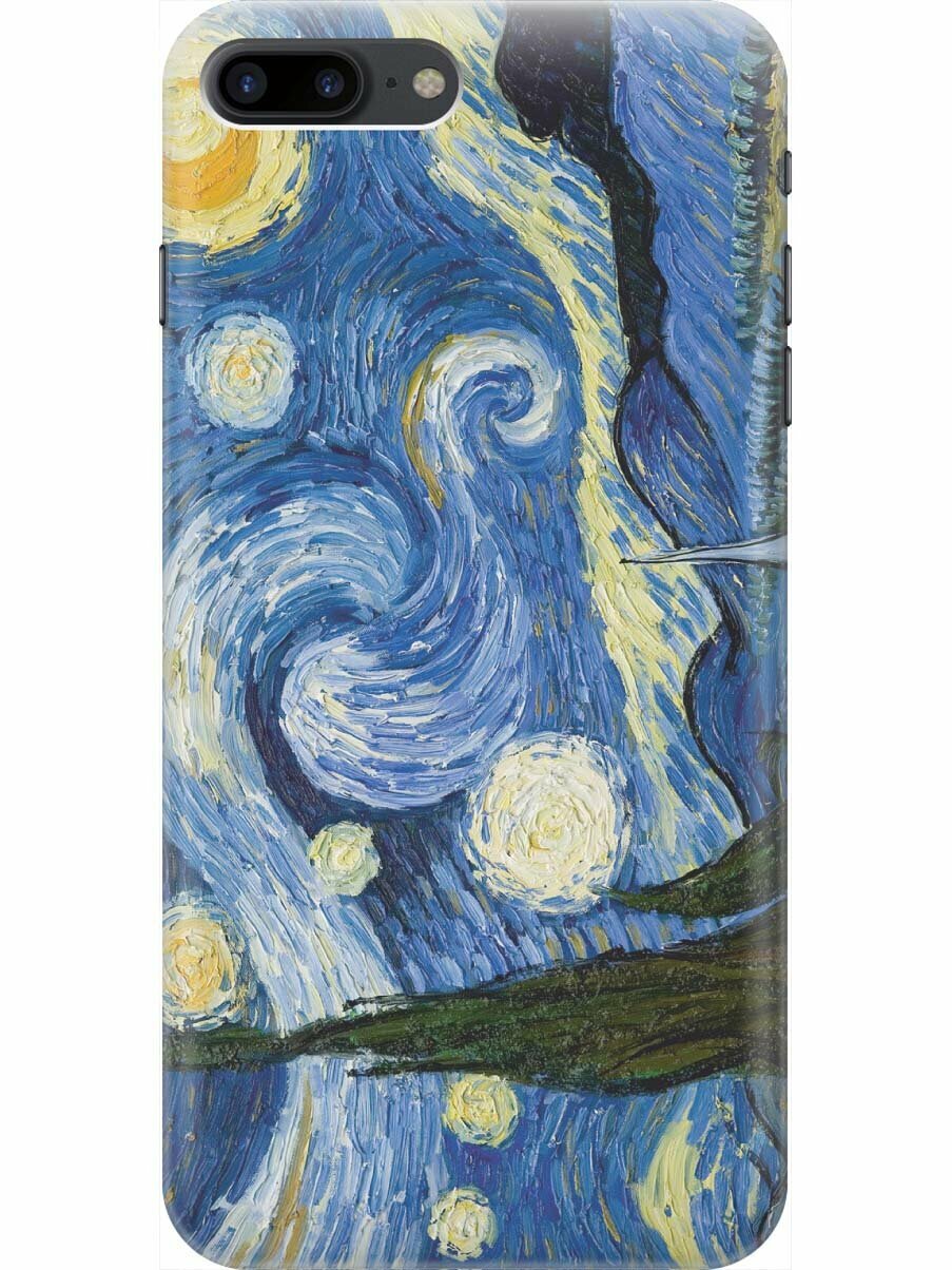Силиконовый чехол на Apple iPhone 8 Plus / 7 Plus / Эпл Айфон 7 Плюс / 8 Плюс с рисунком "Звездная ночь"