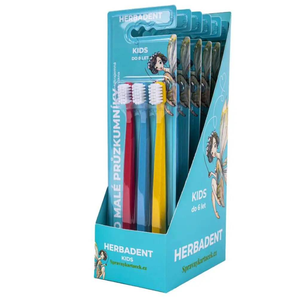 HERBADENT Набор детских ультра мягких зубных щеток Kids 0+, 3 щетки в наборе