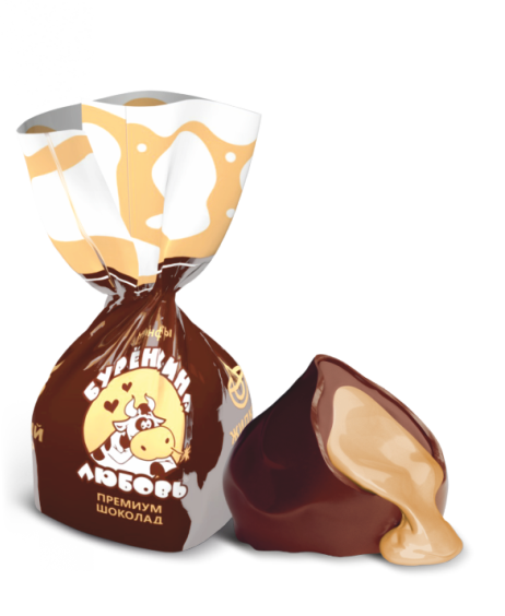 Конфеты Кондитерская фабрика Пермская "Бурёнкина любовь. Премиум шоколад"