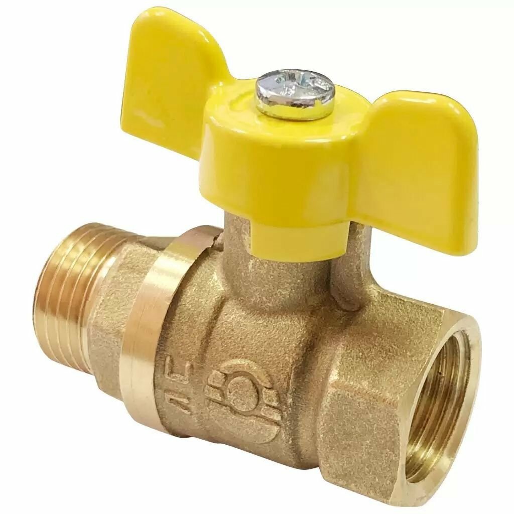Газовый кран Valfex 1/2 дюйма г-ш, ручка-бабочка, модель 11Б27фт1М, артикул VF.278. LB3.012
