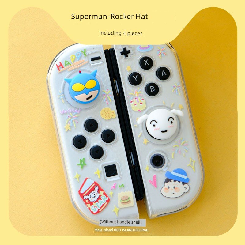 Силиконовые накладки на джойстик 4 шт. для Nintendo Switch Lite и OLED: Герой 8-бит