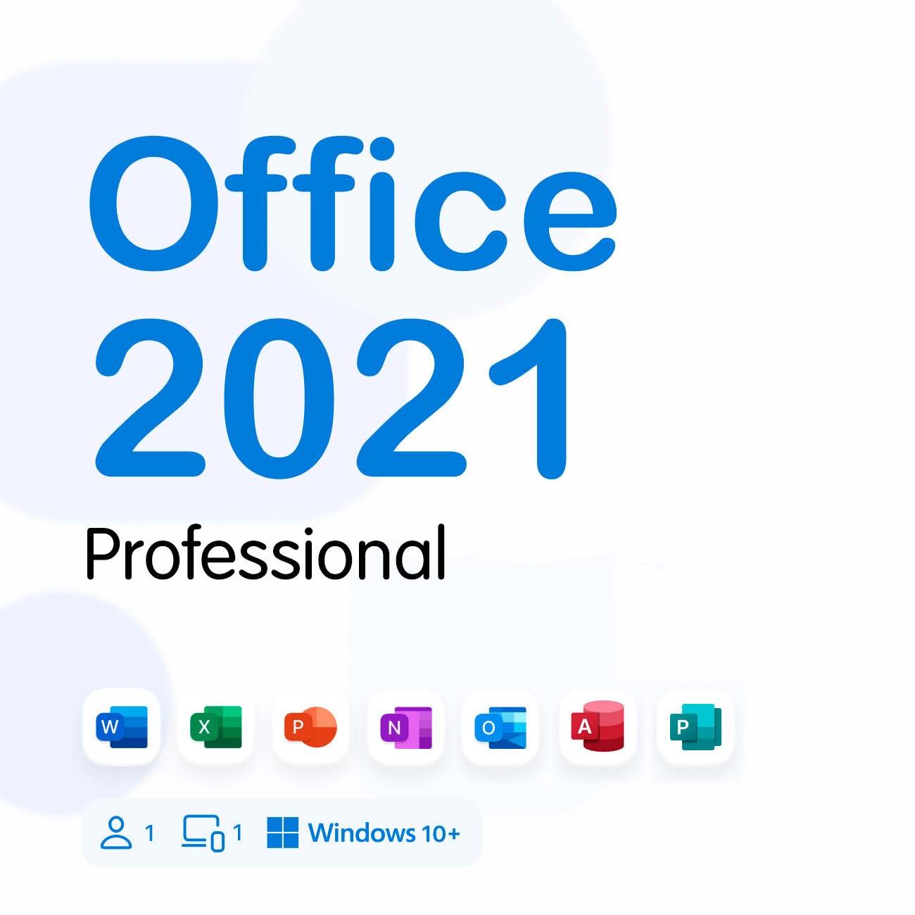Microsoft Office Professional 2021 (для работы и дома) / для Windows, Бессрочная лицензия