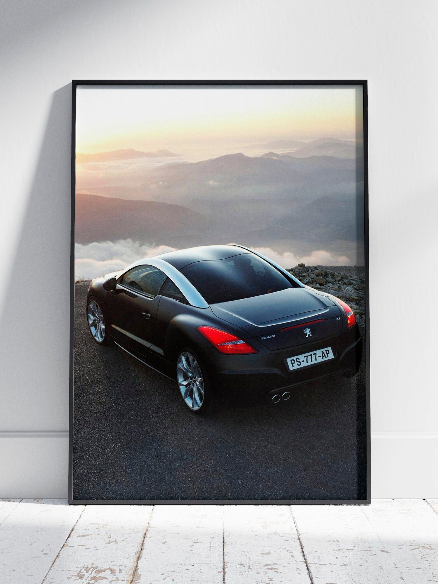 Плакат на стену для интерьера Авто и Мото (Пежо RCZ - Peugeot RCZ 1) - Постер по транспорту формата A4 (21x30 см)