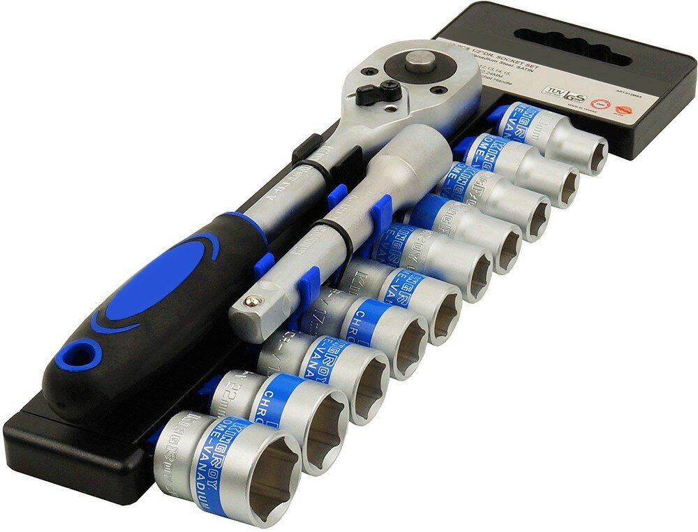 Набор головок шестигранных 1/2 с трещоткой и удлинителем 12 предметов