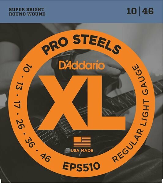 XL PRO STEEL Струны для электрогитары Regular Light 10-46 D Addario EPS510