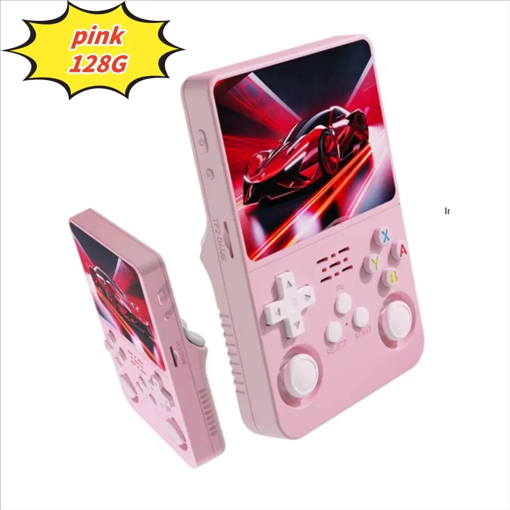 Портативная игровая консоль R36S, 3,5-дюймовый IPS-экран, 128 ГБ, классические игровые консоли в стиле ретро, система Arkos, портативный карманный видеоигровой плеер