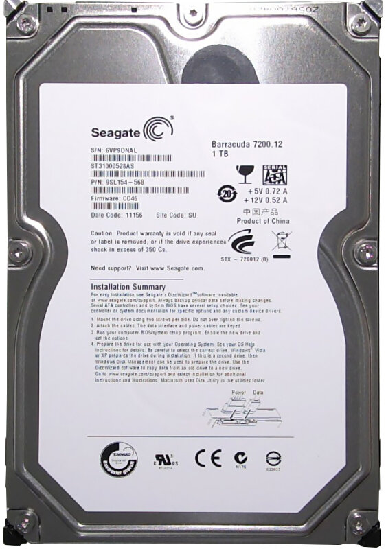 Жесткий диск Seagate ST31000528AS 1Tb SATAII 3,5" HDD