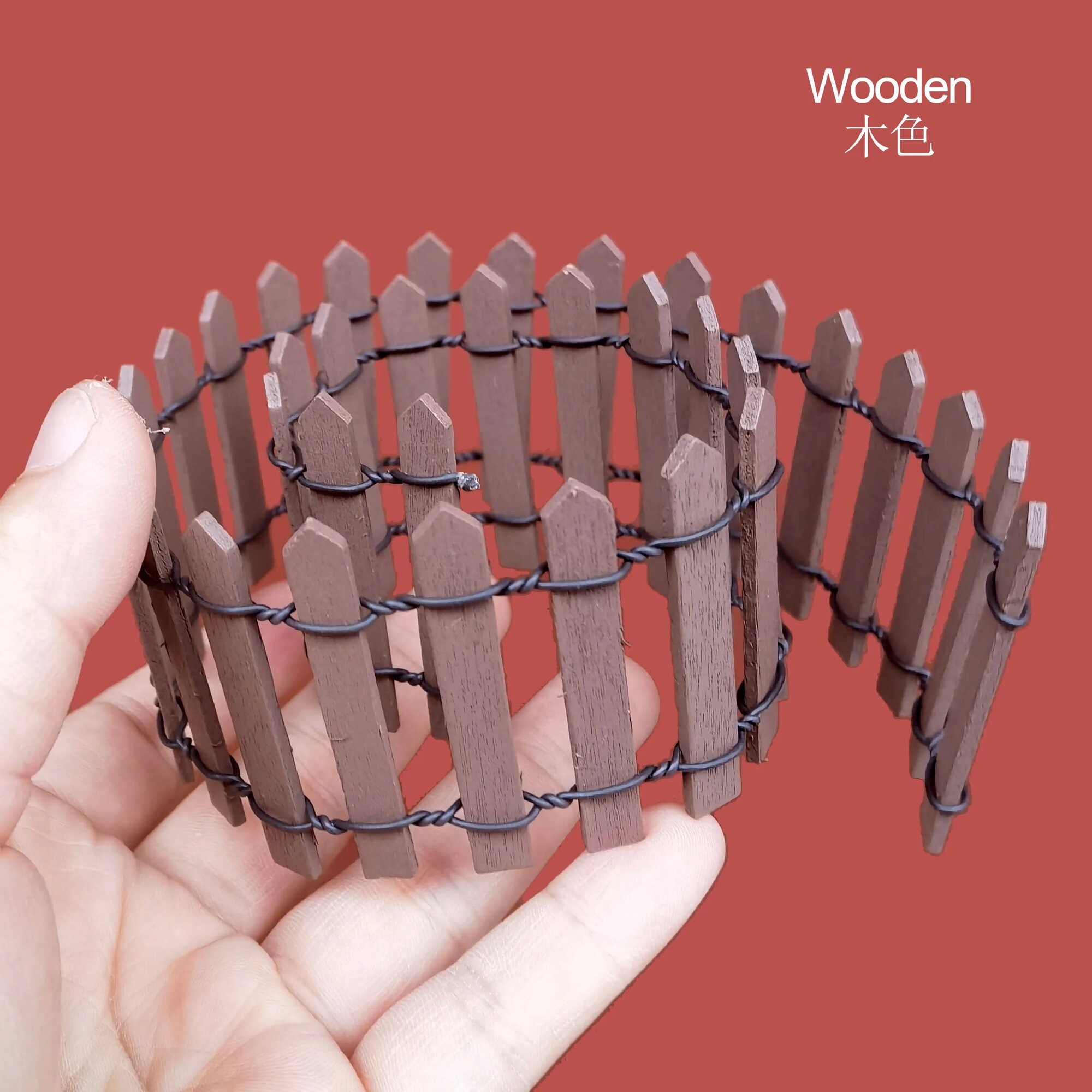 Гибкий угловой деревянный забор FunTrying Wooden