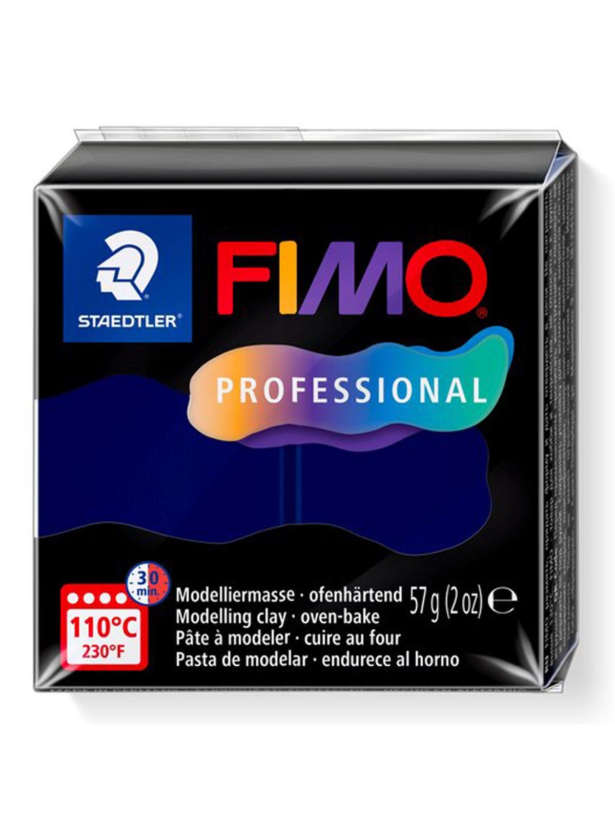 Полимерная глина Fimo Professional 8040-34 морская волна (navy blue) запекаемая 57 г, цена за 1 шт.