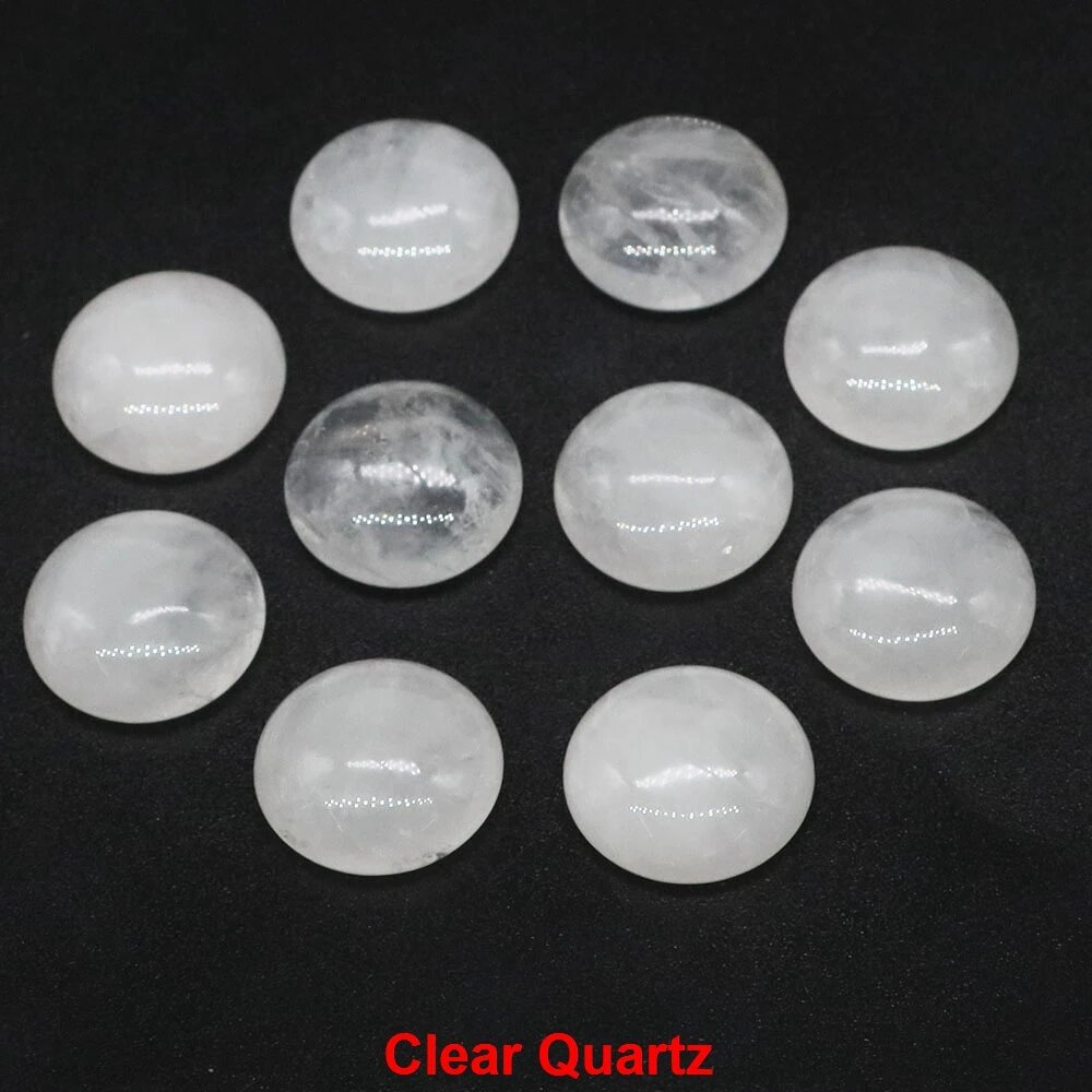 9шт. Кабошоны Clear Quartz, 6-20 мм