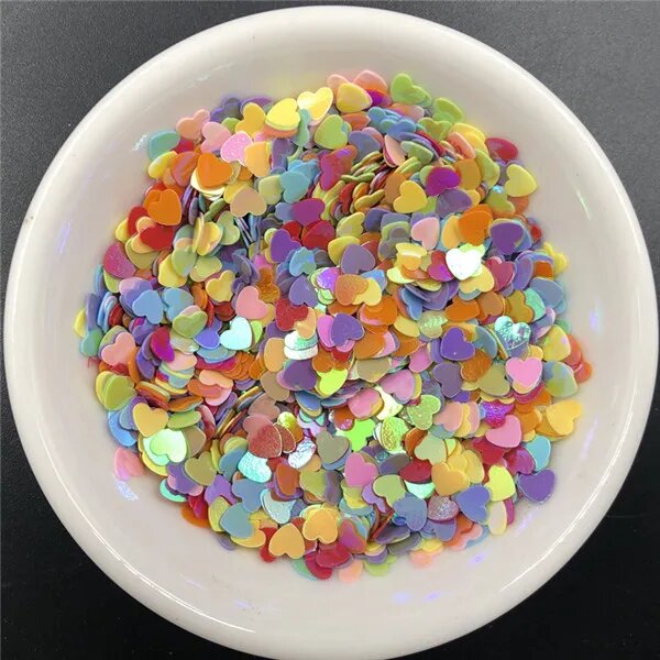 Блестки для рукоделия, сердце, 10г, Цвет: love heart
