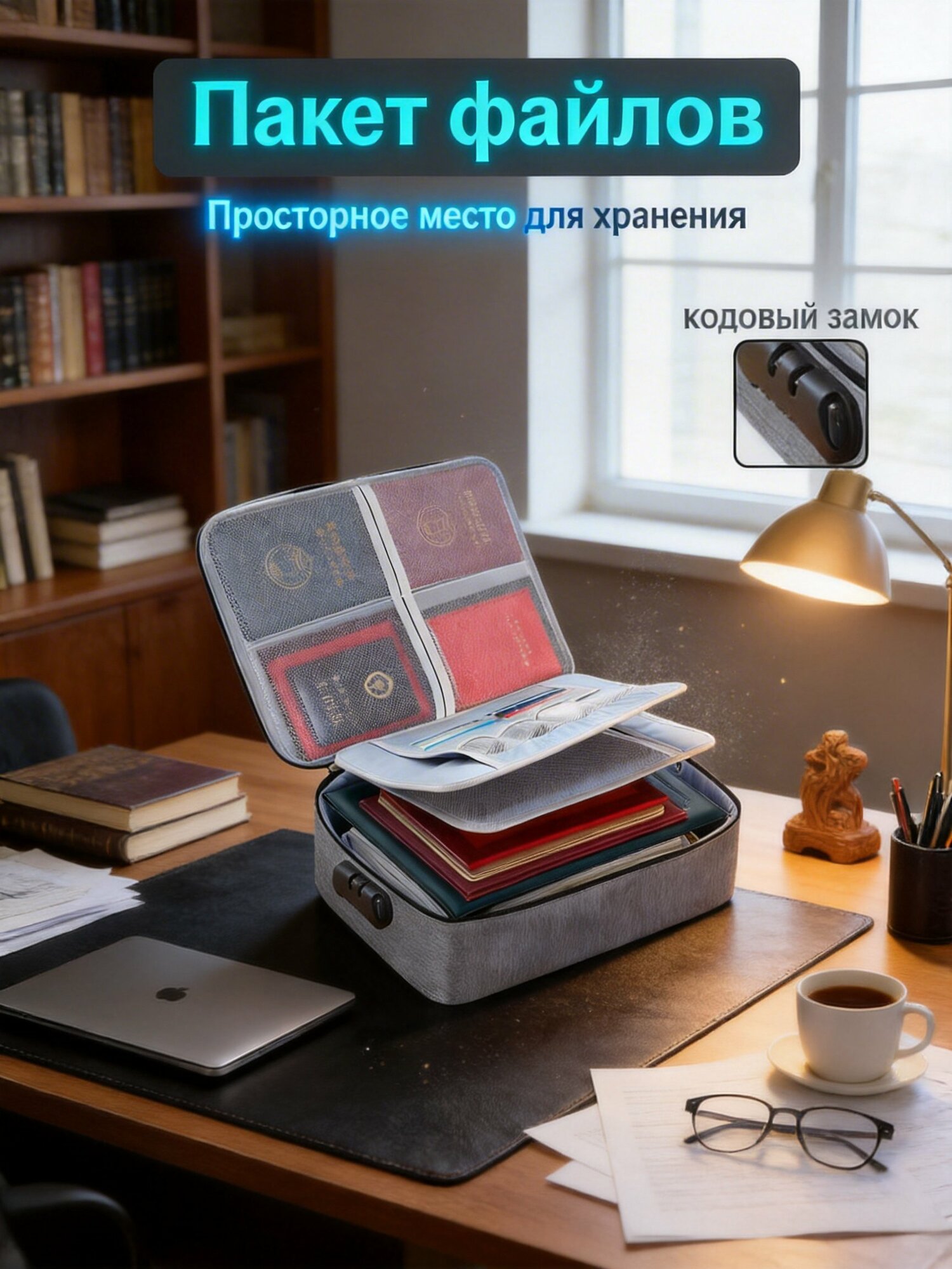 Шизуки пакет для документов большой емкости, герметичный подвесной органайзер для шкафа и хранения косметики канцелярии и книг