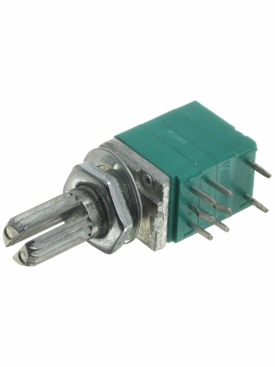 Резистор регулировочный 50кОм/50кОм (упаковка 2шт) RV097GS-B503 L15KQ (с насечкой) c выключателем