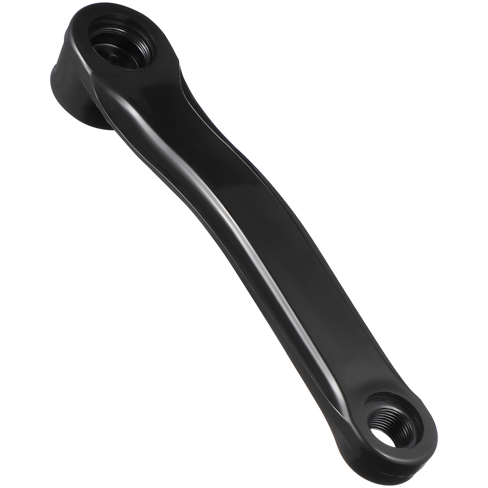 Цельный шатун левой педали, левый поворотный механизм (черный, из железобетонного пластика, в форме рыбы, 170 отверстий, левый шатун)