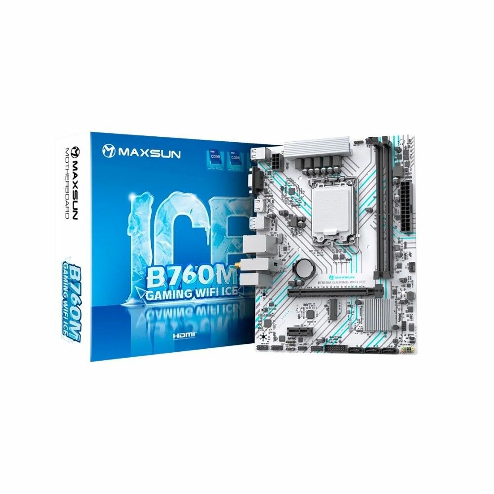 MAXSUN Материнская плата MS - B660M GAMING WIFI ICE LGA 1700 2хDDR IV 1хM.2