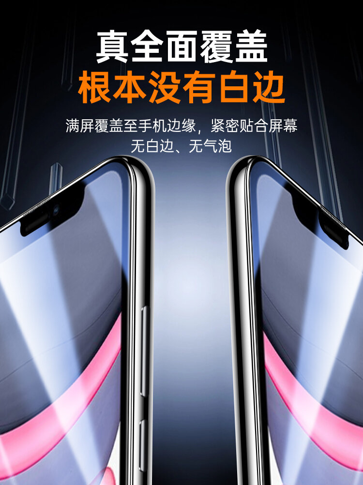 IPhone 11 Pro Max Стеклянный защитный экран с высокой четкостью, 1 шт, устойчивость к царапинам, полное покрытие, без