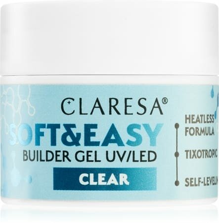 Claresa Гель для ногтей Soft&Easy Builder Gel, оттенок Clear, 12 г