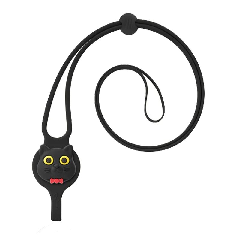 Силиконовый шнур с фигурным дизайном для ключей - Кот