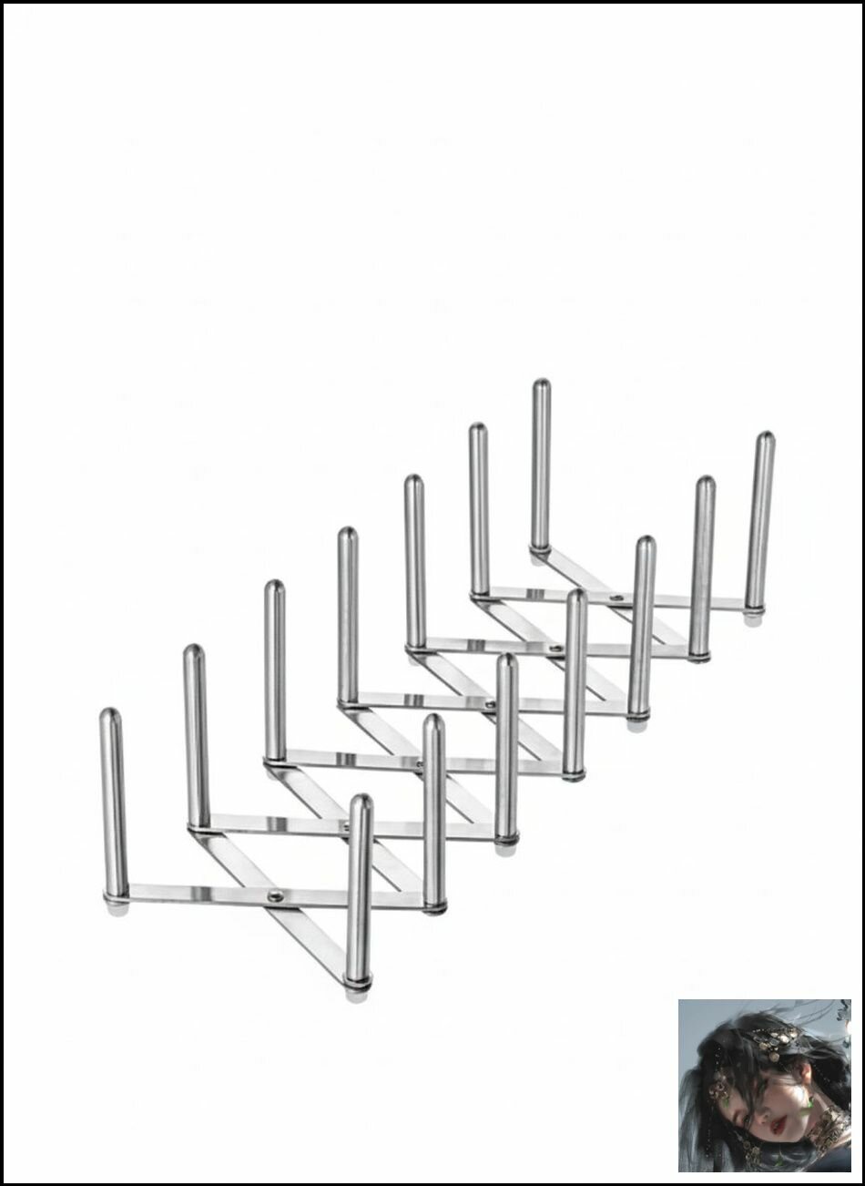 Сушилка для посуды встраиваемая LANCCIRCLE, 50x14.5x10 см, металлическая, серебристый цвет, для кухни