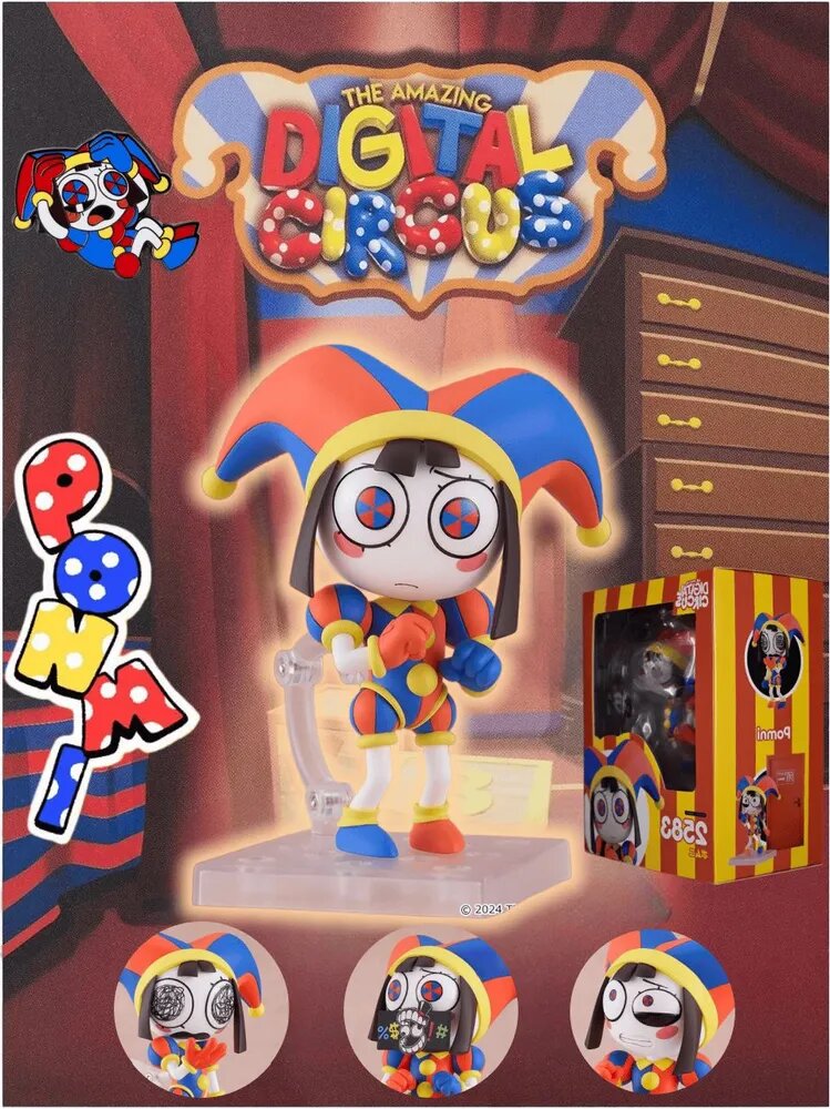 Фигурка Удивительный цифровой цирк Помни / The Amazing Digital Circus Pomni Нендороид Подарок для фаната (10 см) 2583