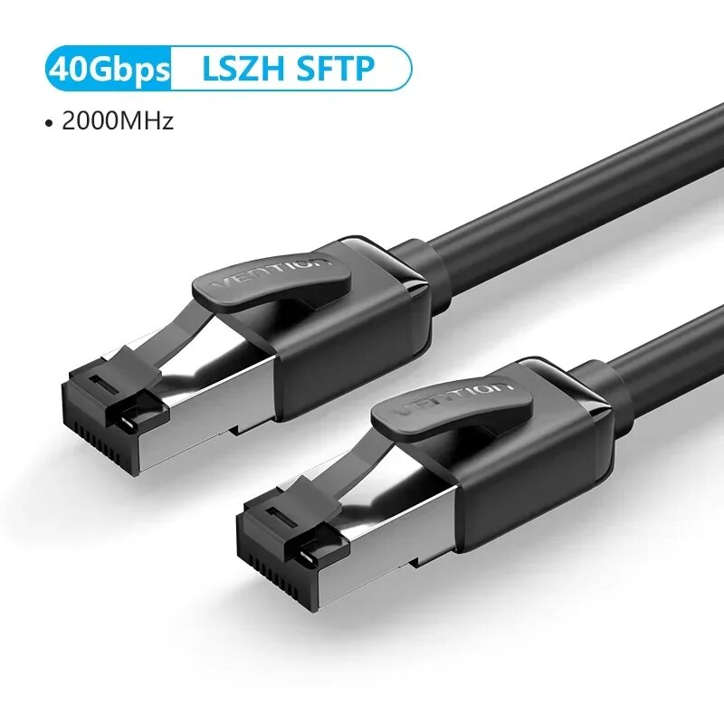 Ethernet-кабель Vention Cat8 40 Гбит/с 10m, LSZH SFTP Round