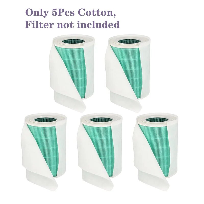 Фильтр для очистителя воздуха Xiaomi Mi 2/1/2S/3/3H/Pro H13 HEPA Only Cotton 5Pcs