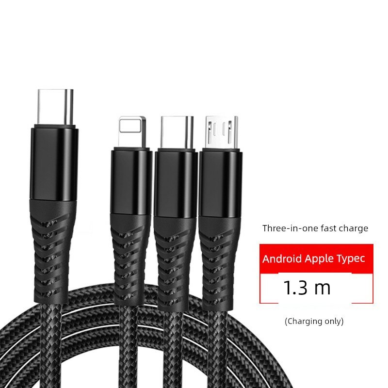 1,2 м Type-C хаб с 3 портами для смартфонов, Android и Apple устройств в автомобиле
