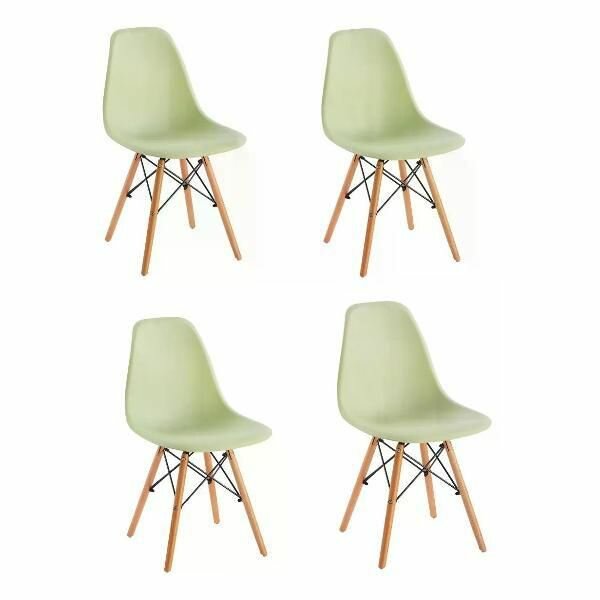 Стул обеденный СтулБержи для кухни Eames, светло-желтый, 4 шт