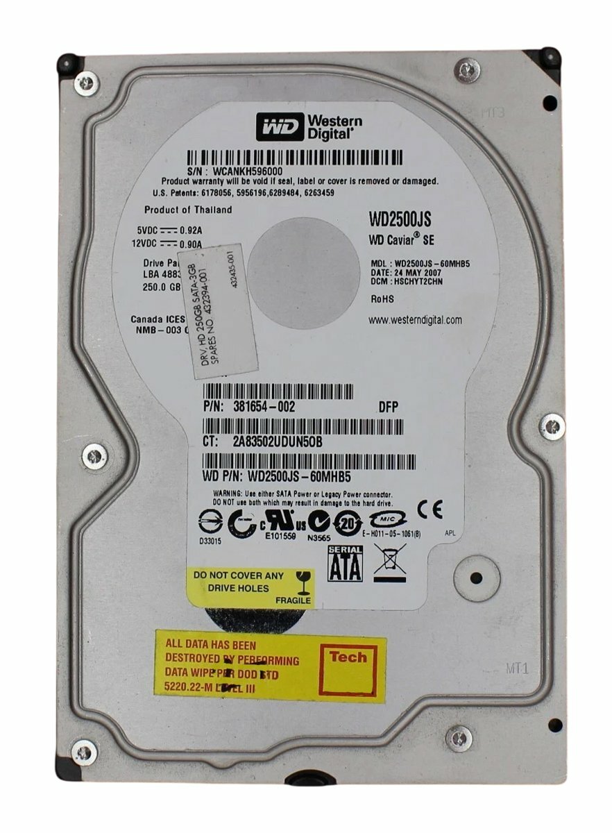 Жесткий диск HP 250Gb 7200 SATAII 3.5" HDD 432394-001