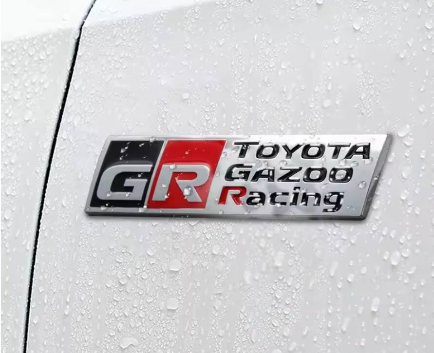3D металлическая эмблема GR для Toyota GR Sport, наклейка на кузов и багажник, декоративный шильдик