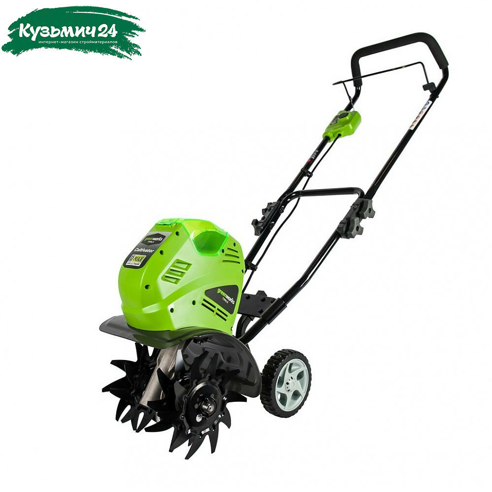Мотокультиватор аккумуляторный Greenworks G40TLK4, 40В, 1 акк. х 4,0 Ah+з. у