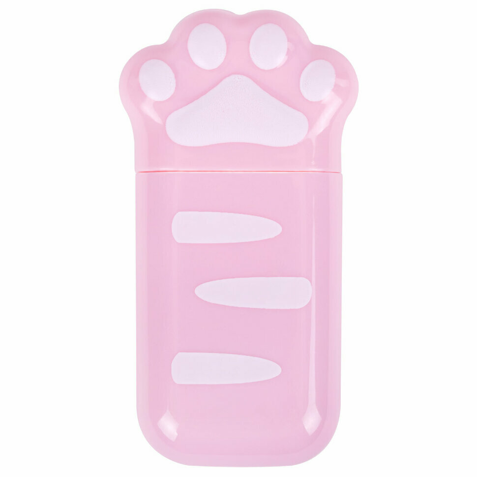 Корректирующая лента BRAUBERG KIDS "лапки", 5 мм х 6 м, корпус розовый, блистер, 272497, 272497