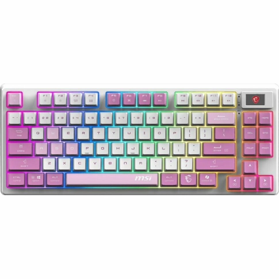 Клавиатура MSI Forge GK600 механич. бел/фиол USB беспр. BT/Radio Multimedia, 2320820