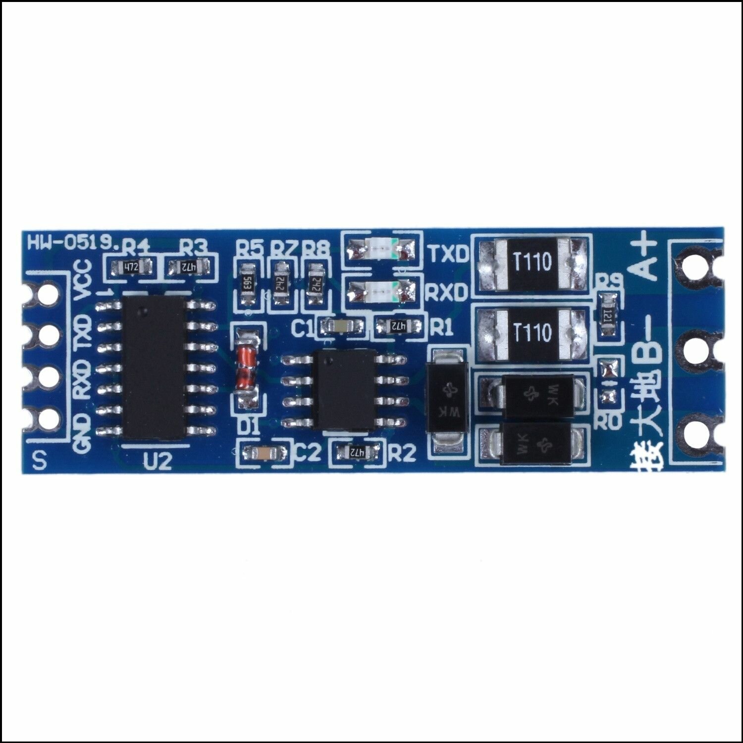 Адаптер TTL к RS485 485 Модуль преобразователя уровня UART 3,3 В 5 с последовательным портом