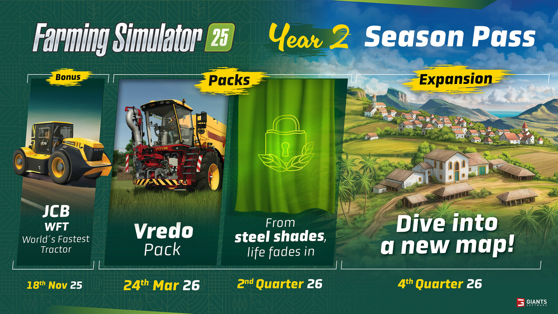 Farming Simulator 25 - Year 2 Сезонный пропуск DLC PC Steam Ключ