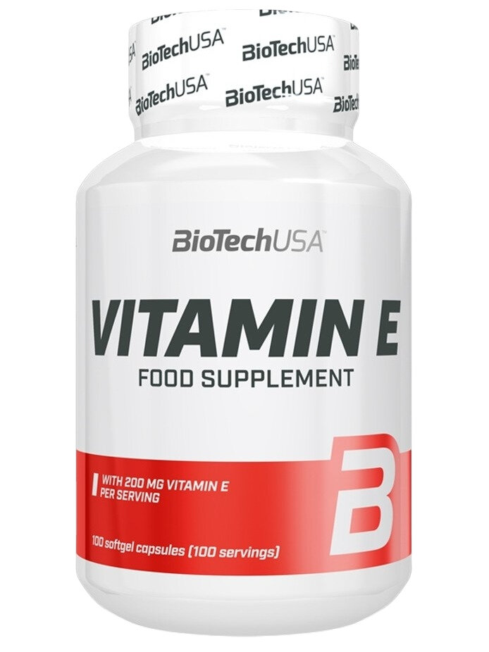 Витамин E BioTechUSA Vitamin E 200 mg 100 капсул — фото 1