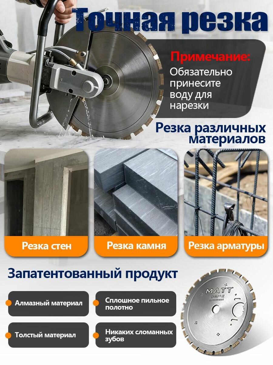 Мощная машина для нарезания канавок, не требующая регулировки бесщеточная дисковая бензопила для резки бетона, предназначенная для резки и обработки бетонных стен.