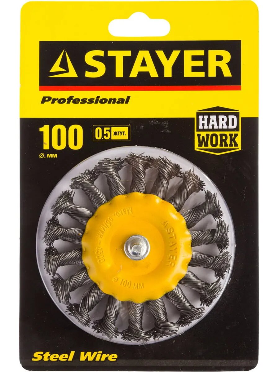 STAYER 100 мм, жгутированная стальная проволока 0.5 мм,