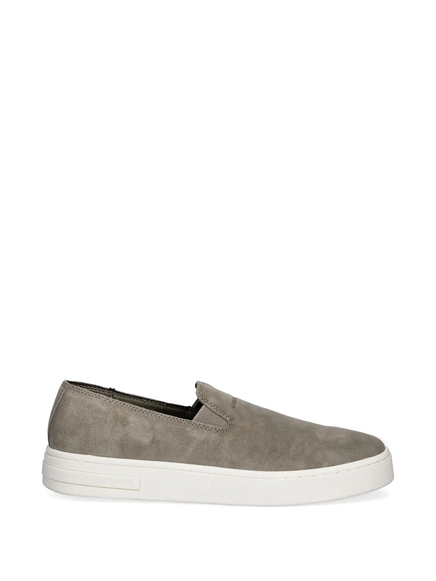 Кроссовки Armani Exchange Logo-embossed slip-on sneakers, размер 11, grey