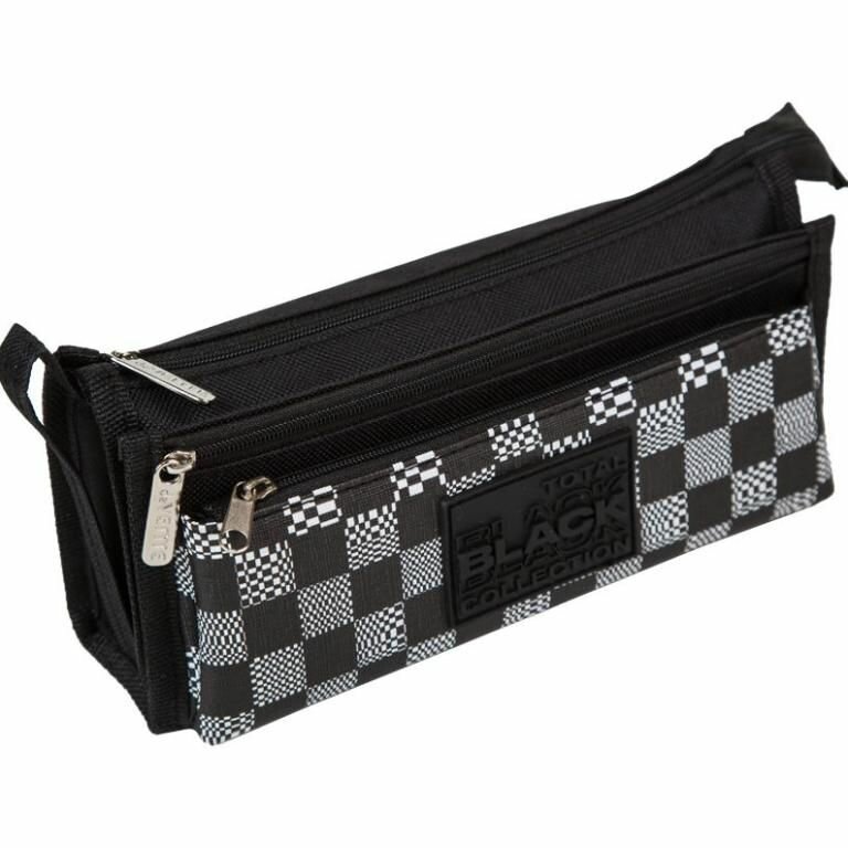 Пенал "deVENTE. TOTAL BLACK" 21x10x7,5 см, прямоугольный для 60 предметов