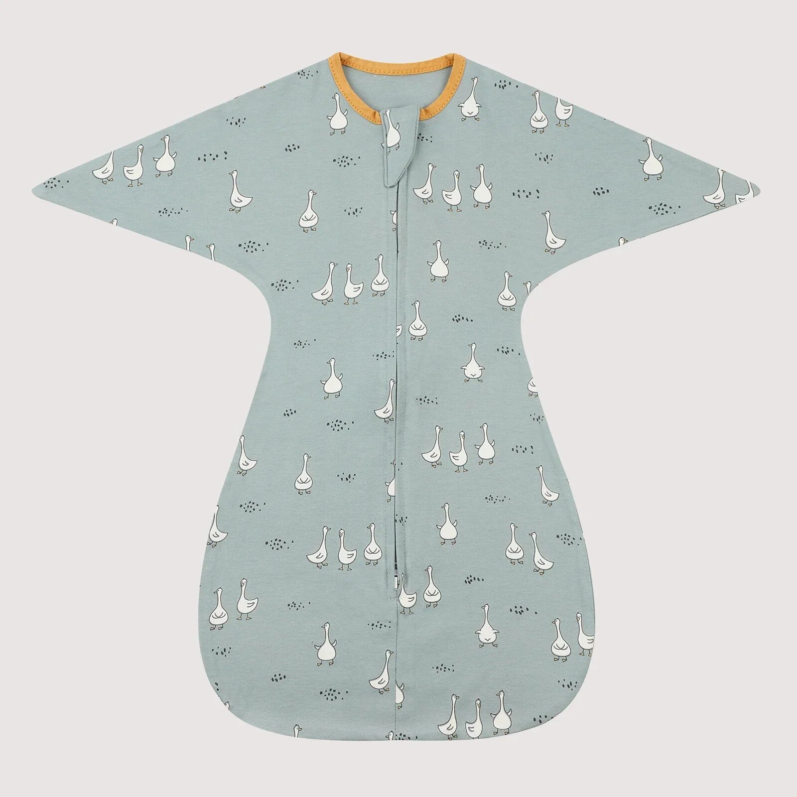 Спальный мешок INSULAR Baby Hug из хлопка для новорожденных L, Green Duck