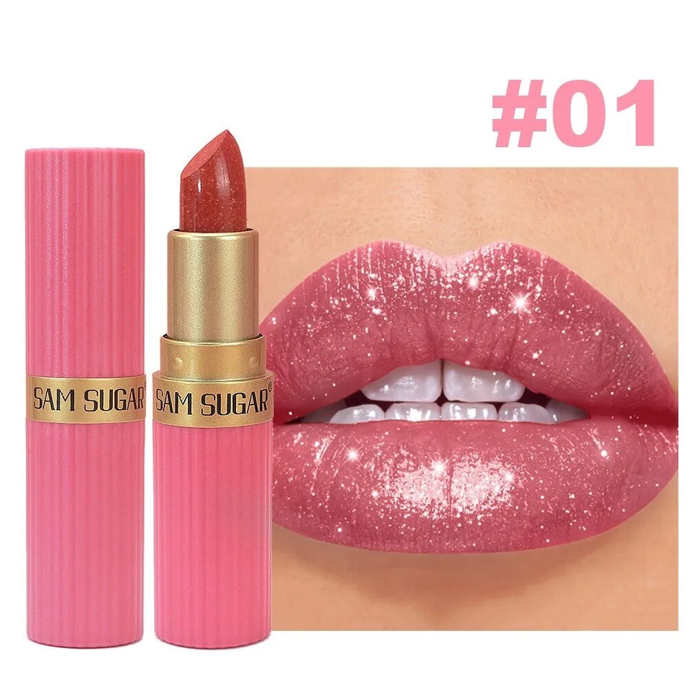 Помада Sam Sugar #01, розовый блеск для губ