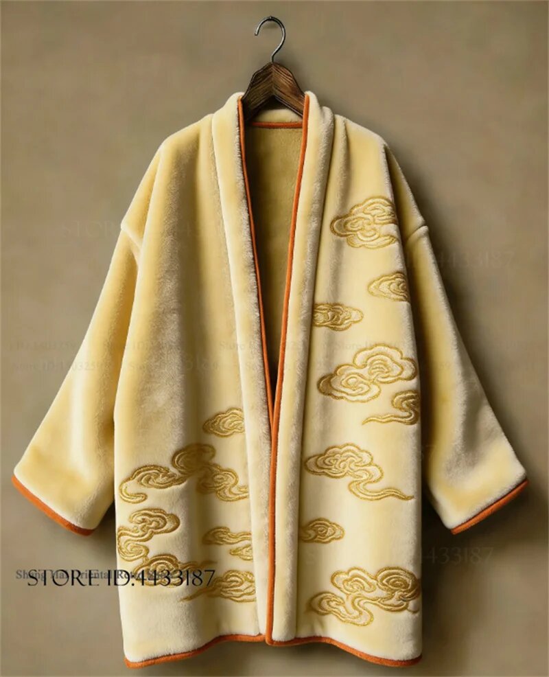 Кимоно кардиган фланелевый, унисекс, 2XL, Kimono Cardigan 8
