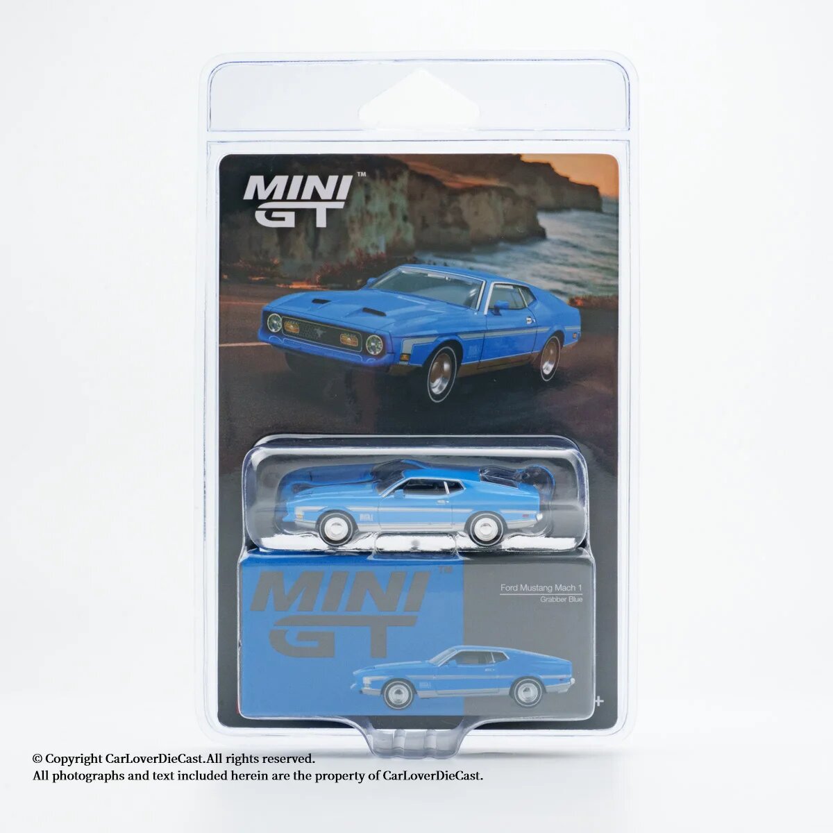 TSM MODEL Ford Mustang Mach 1 Grabber Blue 1:64 1138-BP