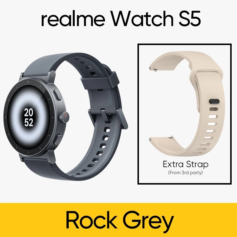 Realme Watch S5 умные часы Grey n white strap