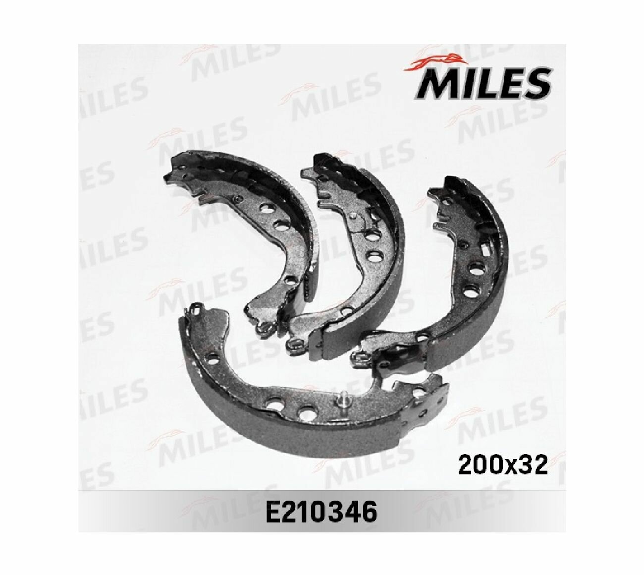 Колодки тормозные задние барабанные Miles E210346 для а/м TOYOTA YARIS 1.0-1.4 99-/IQ 09-