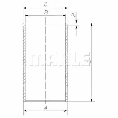 Гильза цилиндра Knecht/Mahle 014WV2400 для Ford Ranger, TRANSIT; Land Rover Defender
